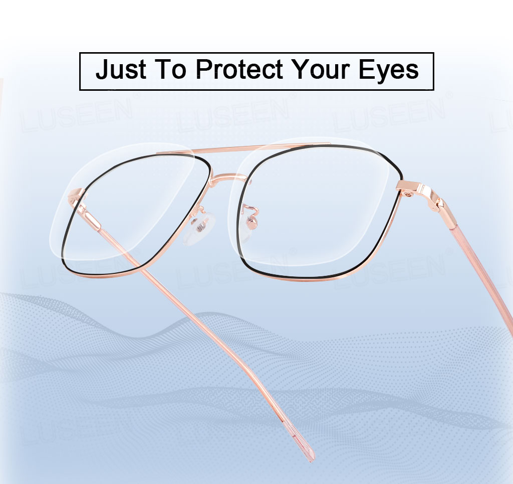 LUSEEN Eyewear Anti Radiation Eyeglass For Women Men Photochromic ...