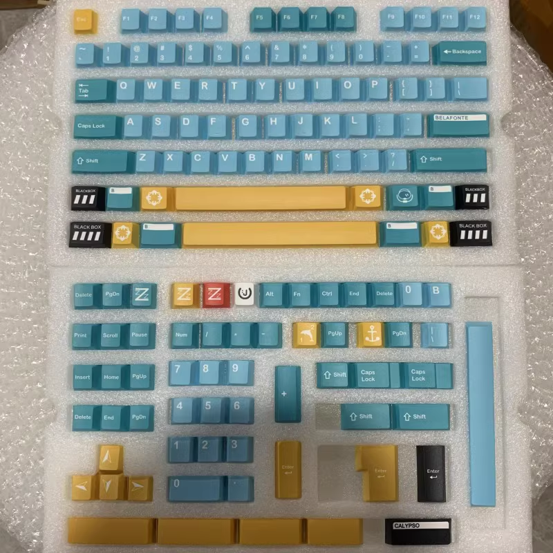 GMK Belafonte Keycaps, 140 Keys PBT Keycaps Cherry Profile DYE-SUB ...