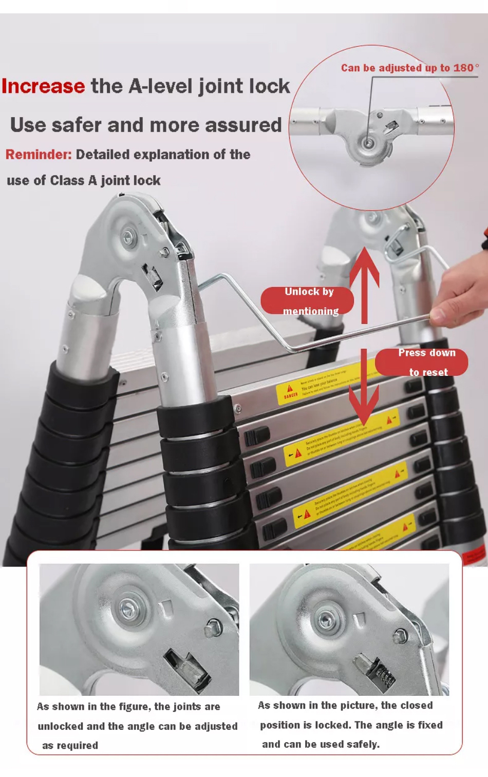 Aluminum Telescopic Ladder Double Sided 4.4 M / (15steps) A-Type ...