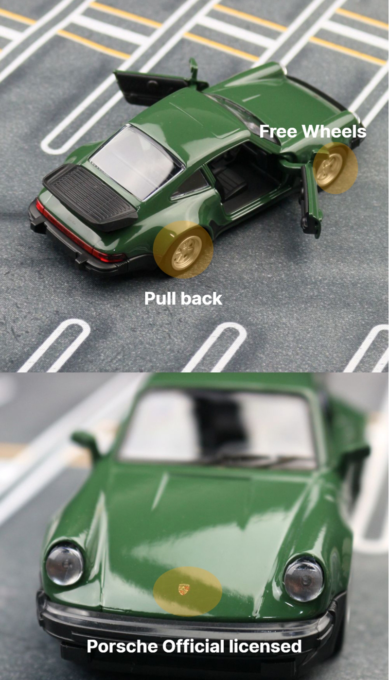 RMZ CITY 1:36 Porsche 911 Turbo 1978 Retro sports car Models Alloy ...