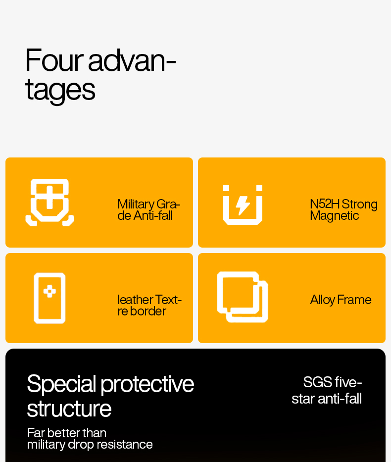 SmartDevil Airbag Anti-Drop Magnetic Frosted Case For iP 14Pro/iP 14Pro ...