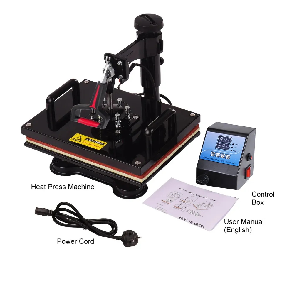 6 In 1 Combo Heat Press Machine Flatbed Cap Plate Mug T-Shirt Bottle ...