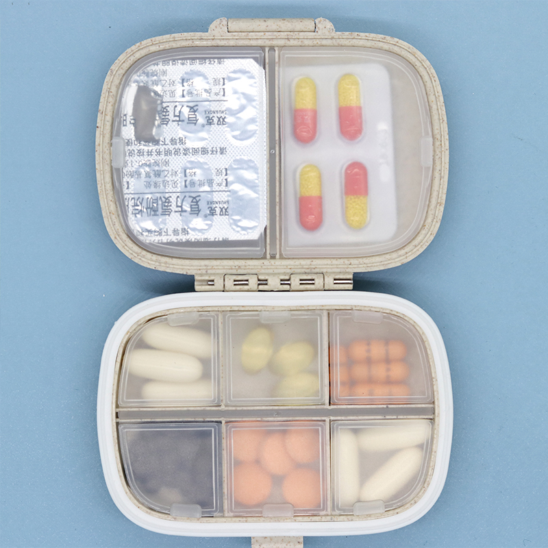 8 Grids Organizer Container for Tablets Travel Pill Box with Seal Ring ...