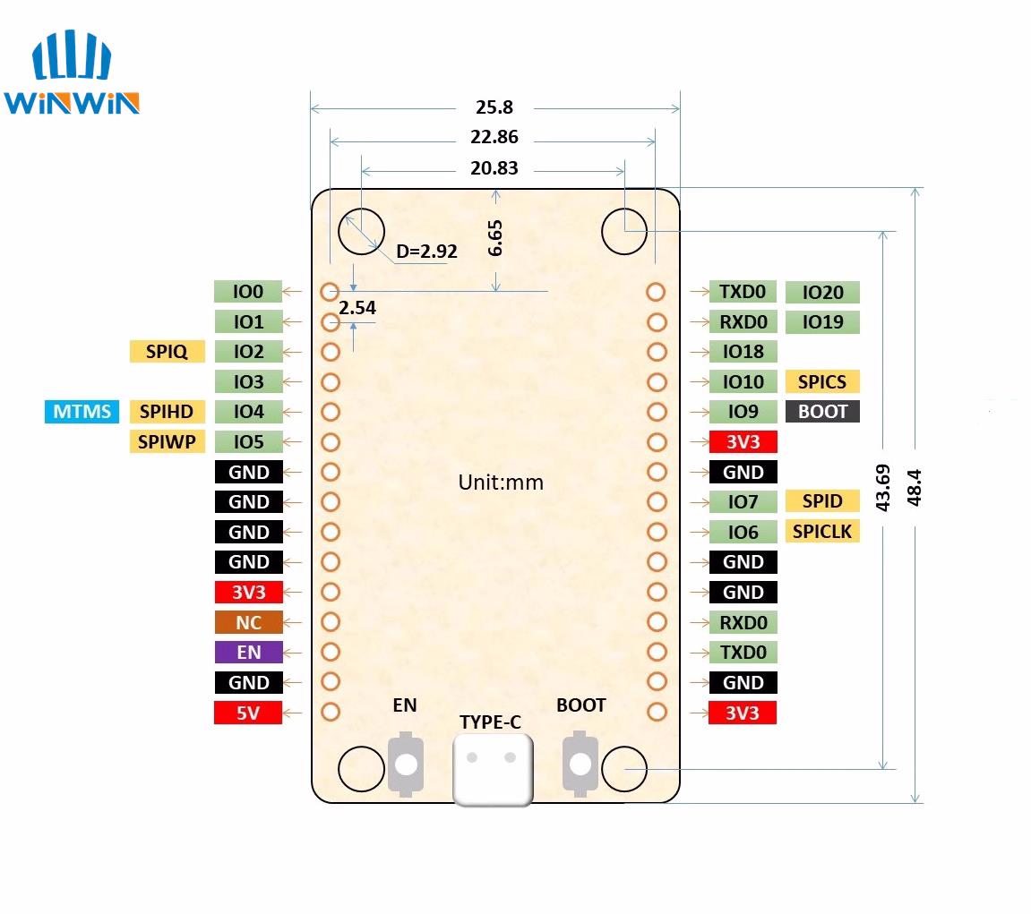 Nodemcu Esp32 C2 Development Board Onboard Espc2 12 Module Is Compatible With Esp8684 Devkitm 1
