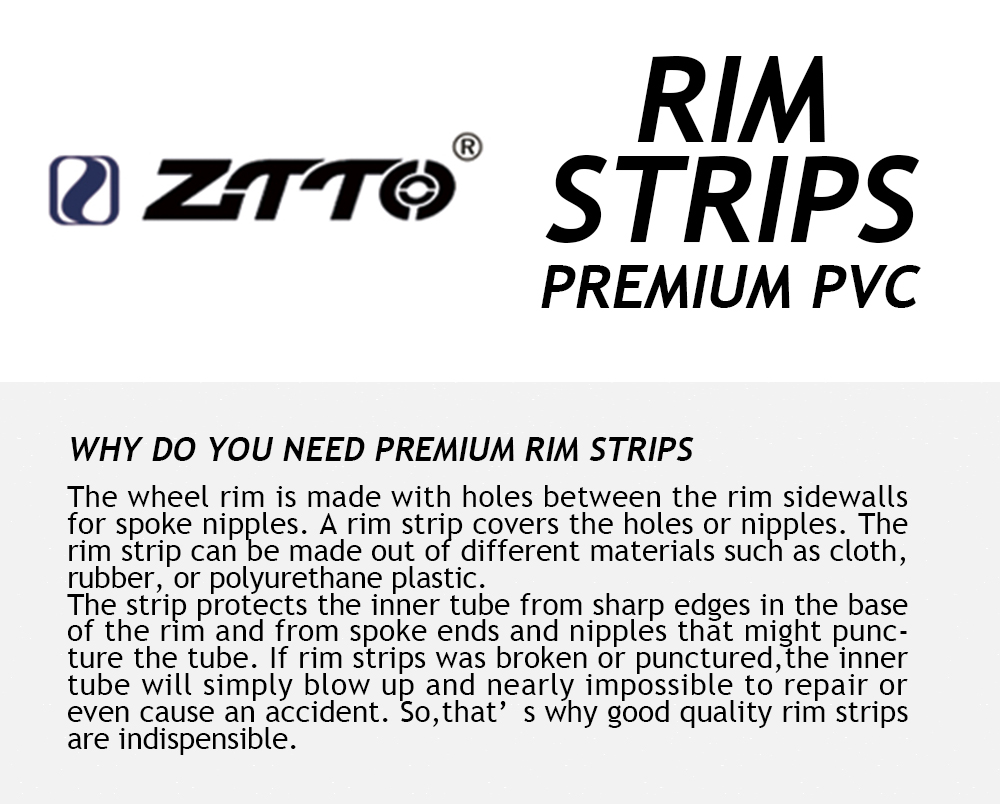 ZTTO 1 Pair MTB Road Bike Bicycle PVC Rim Tapes rim Strips Tape For 20 ...