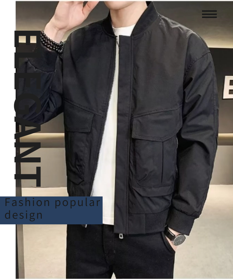 Men's Jacket Casual Simple Jacket Cargo Baseball Uniform The New Design ...