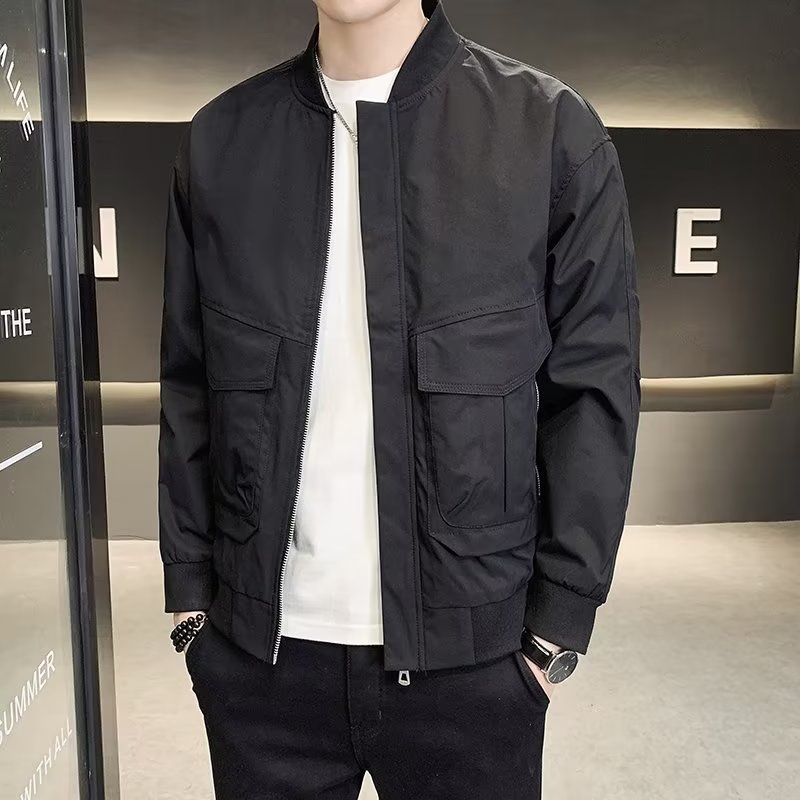 Men's Jacket Casual Simple Jacket Cargo Baseball Uniform The New Design ...