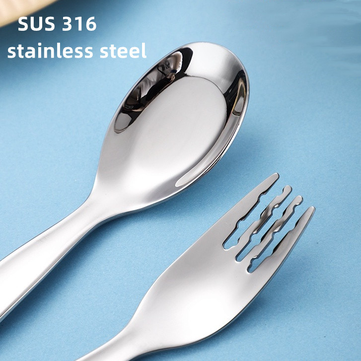 316 Stainless Steel Tableware,Antibacterial Student Spoon,Fork,304 ...