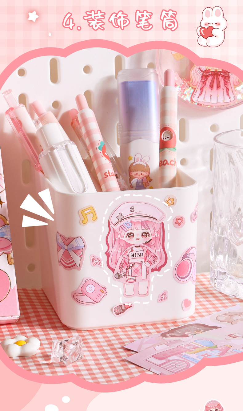 50 Cute Dress-Up Stickers Boxed Princess Student Stickers Material ...