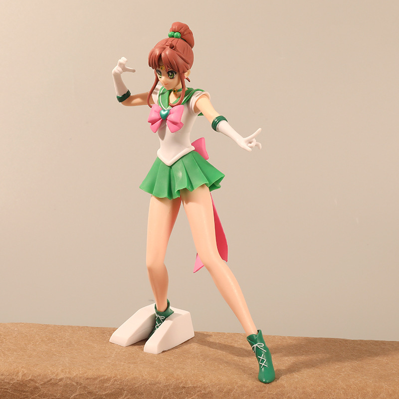 22cm Anime Sailor Moon Figure Kino Makoto Sailor Jupiter Minako Aino ...