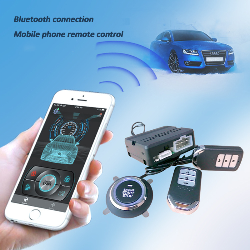 Mobile Phone Remote Control Start Car Autostart Engine One Button Start ...