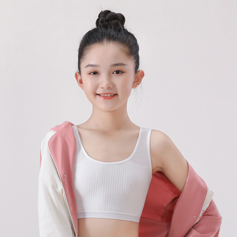 MOMO 8-16yrs Kids Bra Girls Training Bra Cotton Baby Bra Student Anti ...