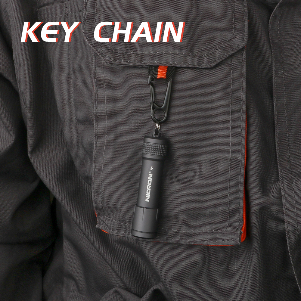 Nicron Flashlight N1 100 Lumens Mini Key Chain Light 36 Meters Beam ...