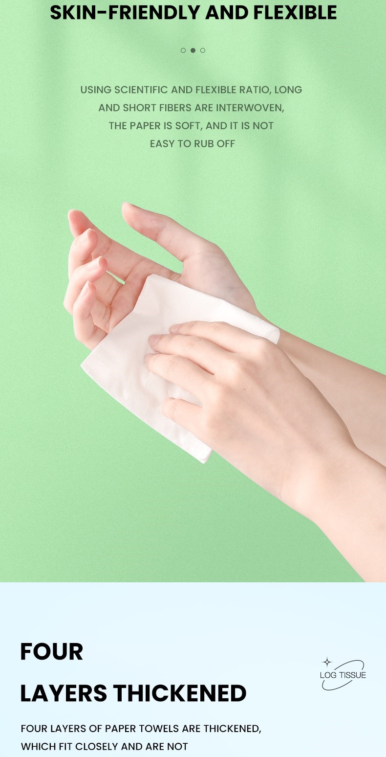 Native wood pulp tissue Inter-Folded Facial Tissue cleaning tissue ...