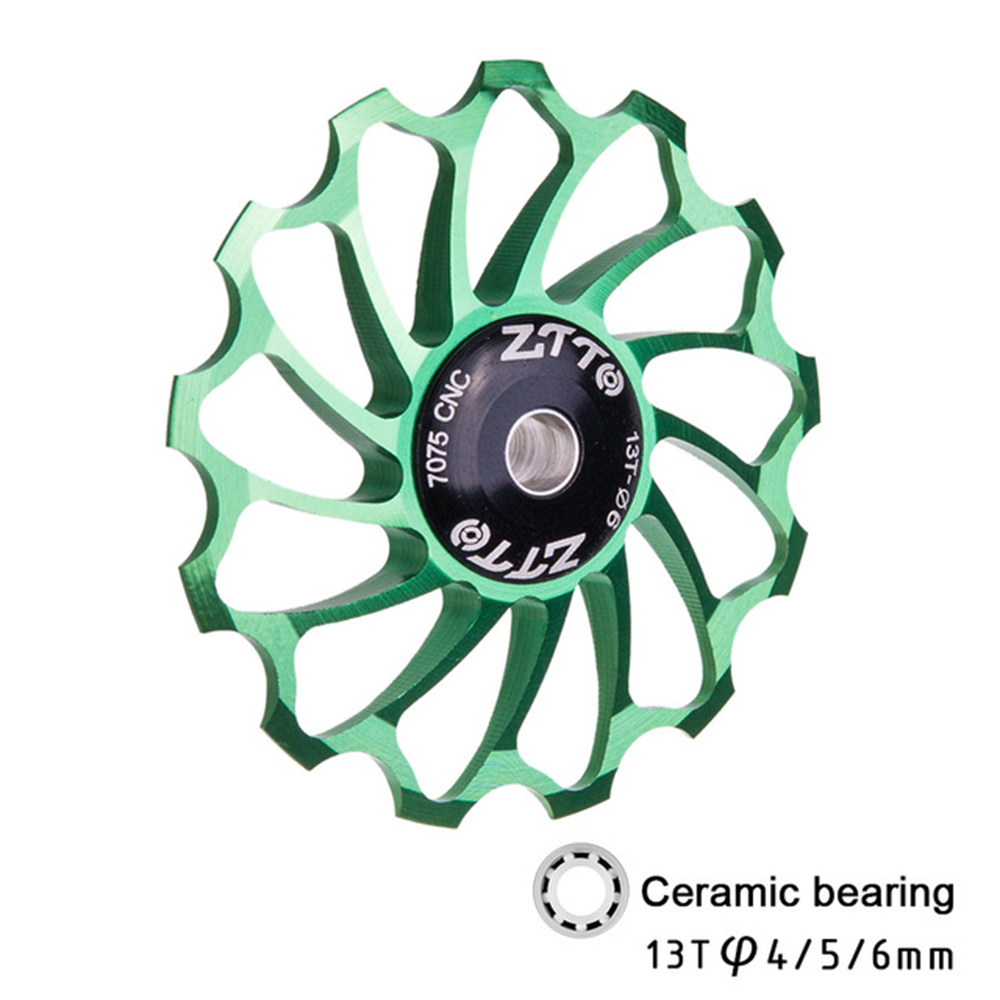 ZTTO MTB 13t Bicycle Al7075 Cnc Rear Derailleur Jockey Wheel Ceramic Bearing Pulley Road Bike ...