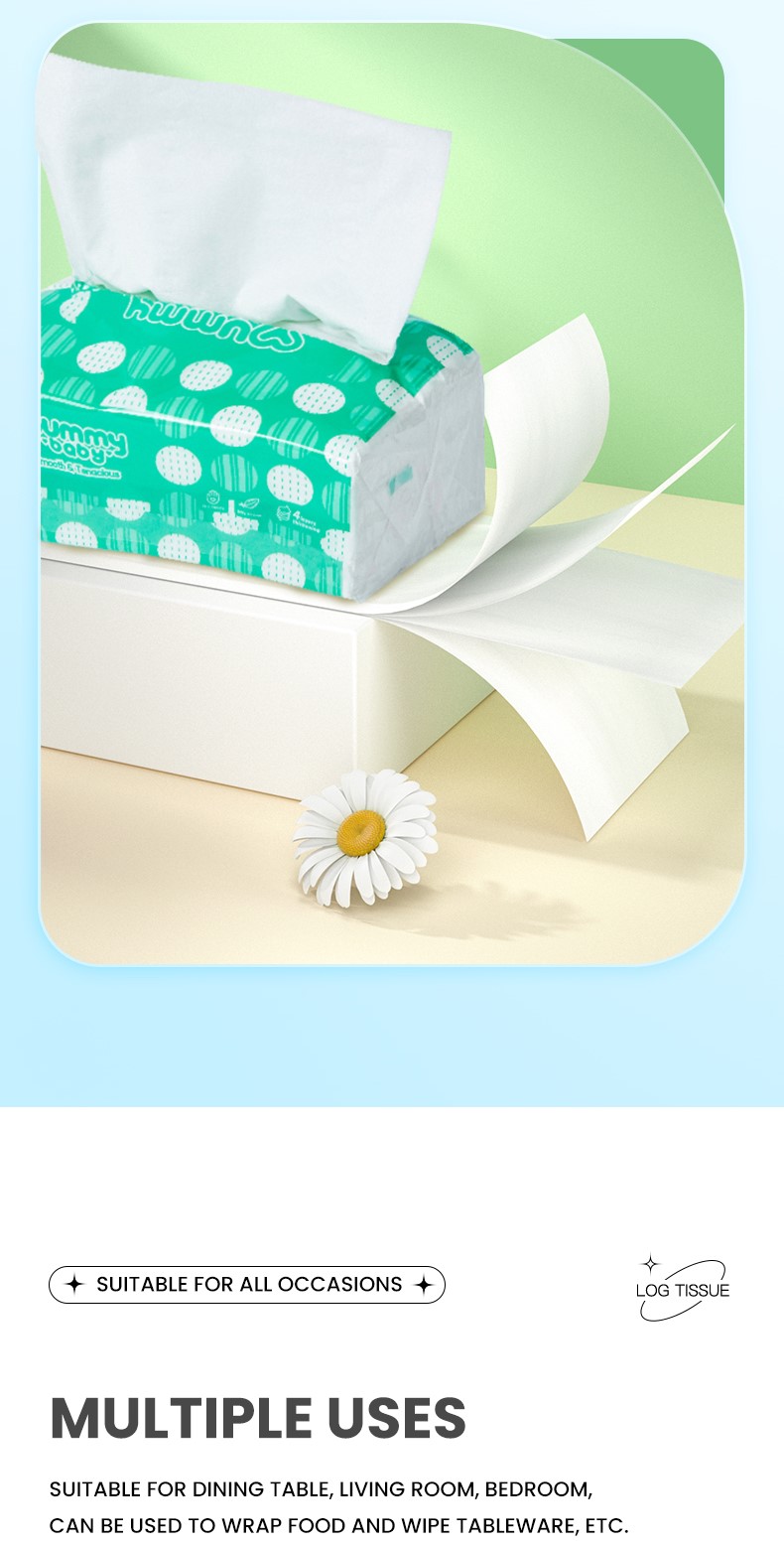 Native wood pulp tissue Inter-Folded Facial Tissue cleaning tissue ...