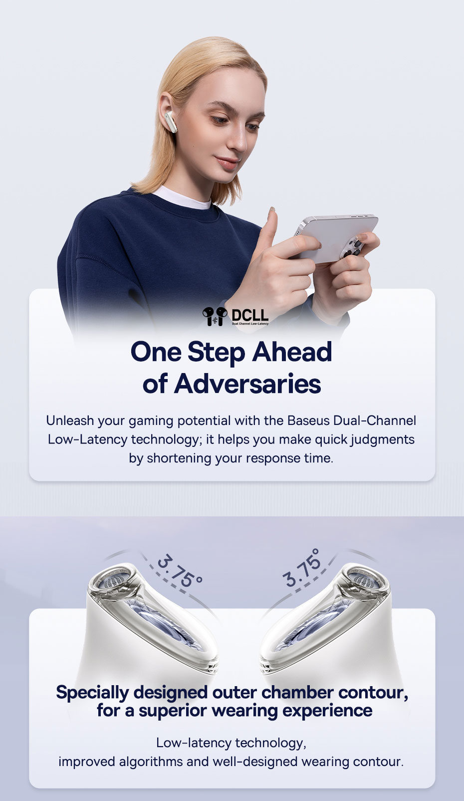 Baseus E5 True Wireless Bluetooth Earbuds with Translucent Case Design ...