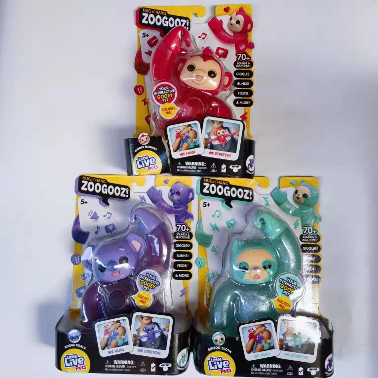 Little Live Pets Hug n' Hang Zoogooz - Mookie Monkey. an Interactive ...