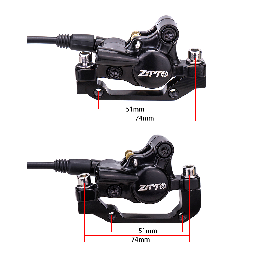ZTTO MTB Bicycle Hydraulic Disc Brake IS Post Mounting Calipers Rotor ...