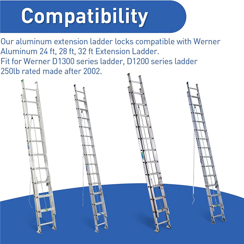 ZC Set(2pcs) Extension Aluminum Ladder Clips Accessories Ladder Clamp ...