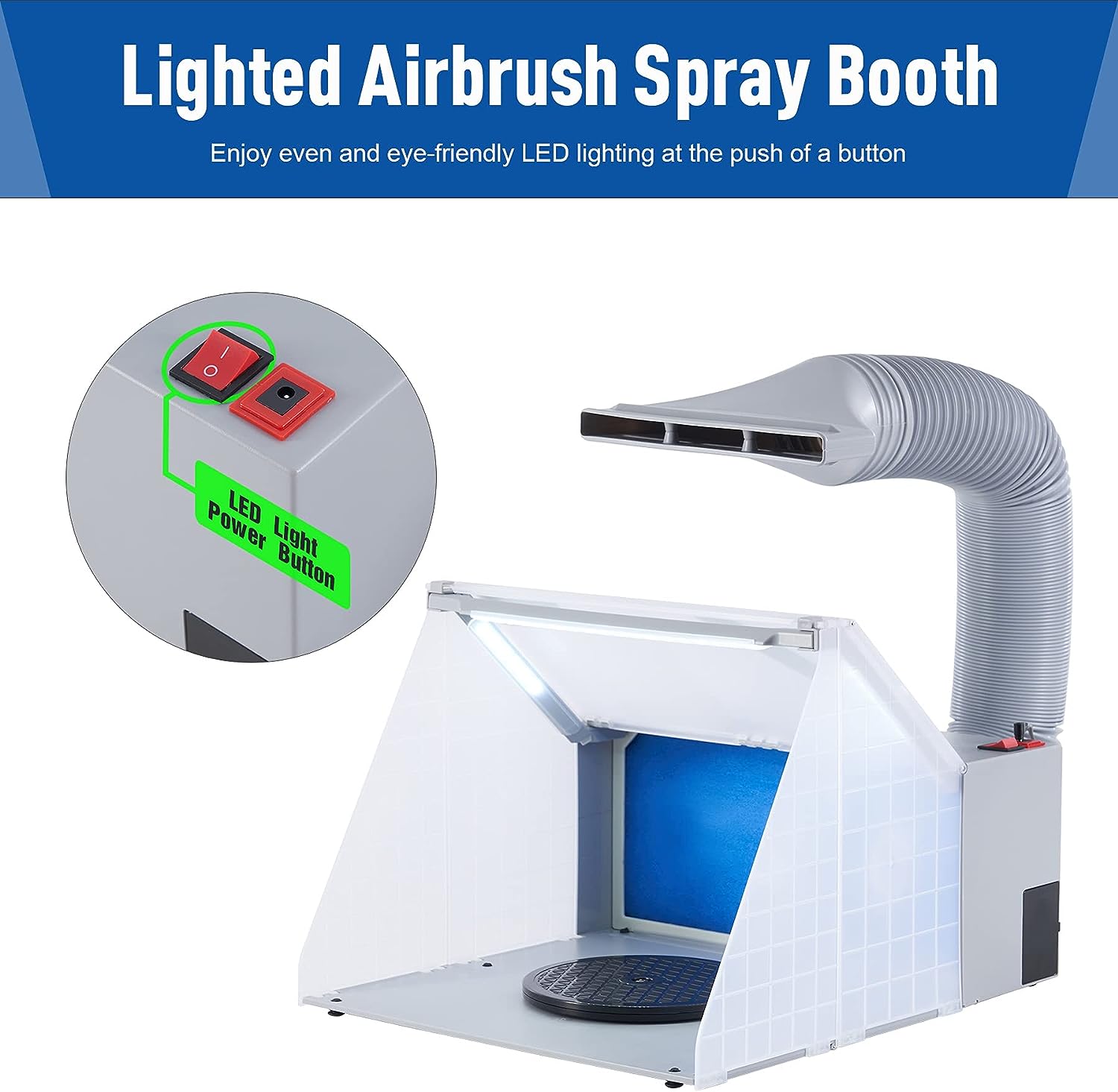 ZC HS-E420DCLK Mini Spray Room Spray Booth With LED Light And Fan Model ...
