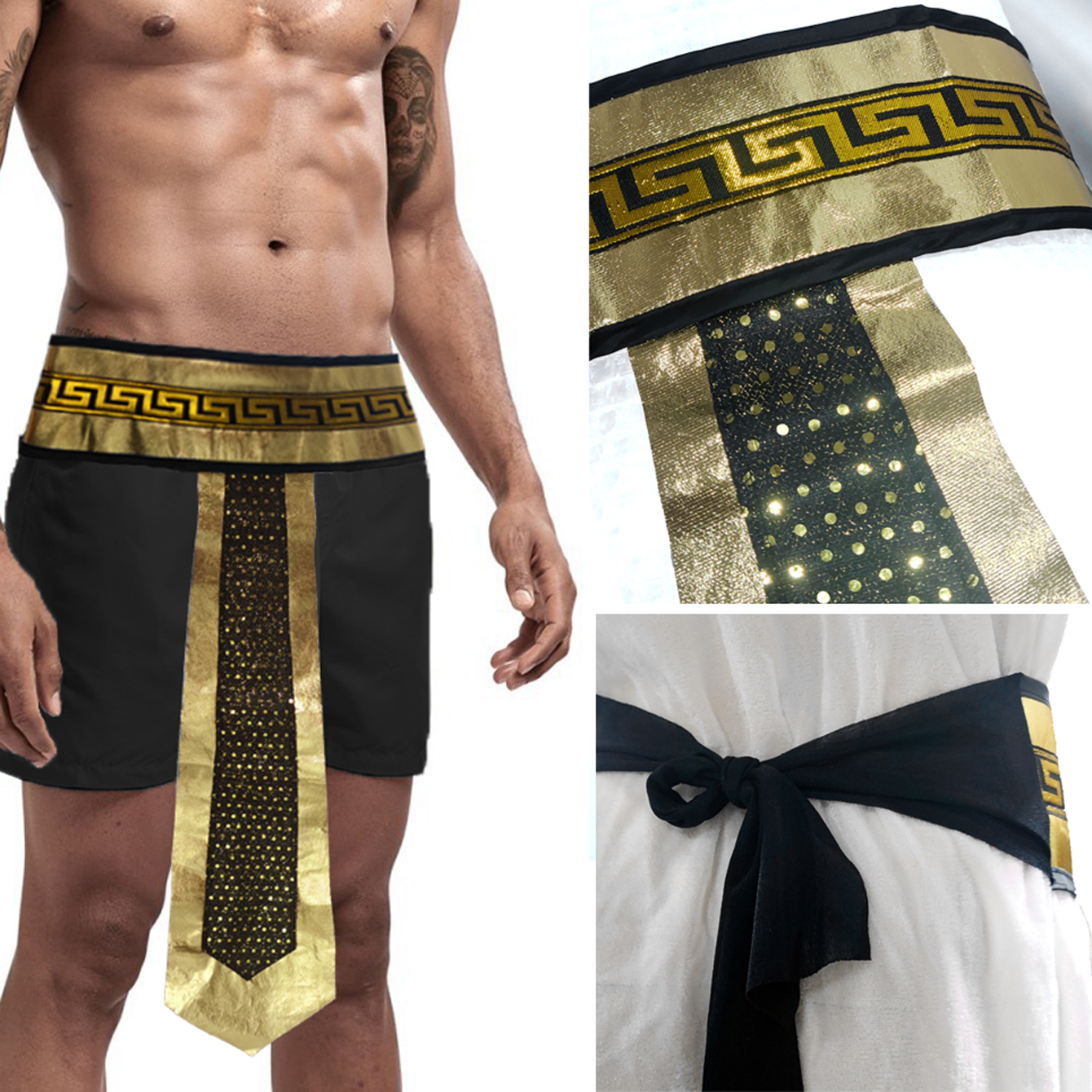 Carnival Men Women Cosplay Egypt Pharaoh King Costume Accessories Hat ...