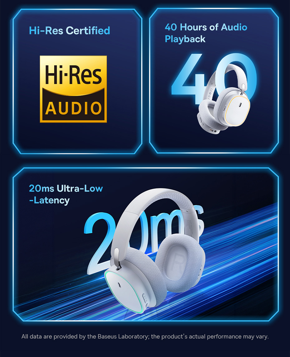 Baseus AeQur GH02 Gaming Wireless Headphones High Quality Sound 4 ...