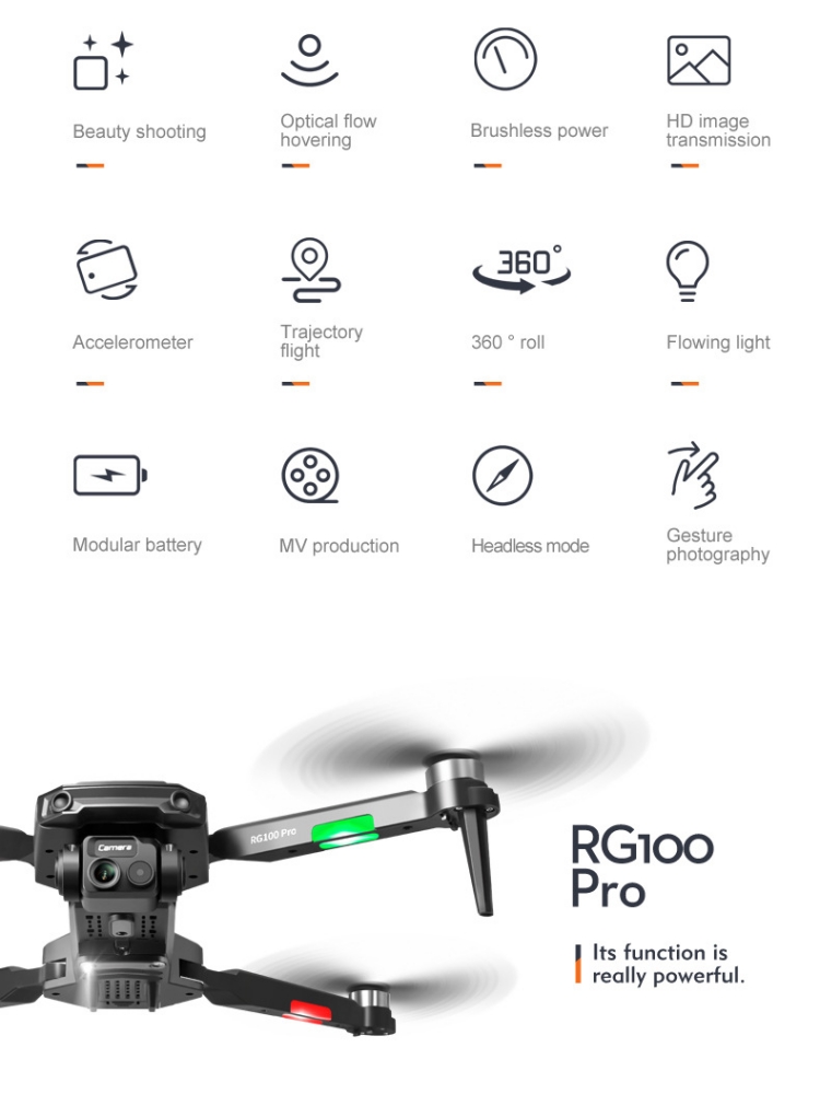 K-TWO Original RG100 Pro Drone with Camera Original Brushless motors ...