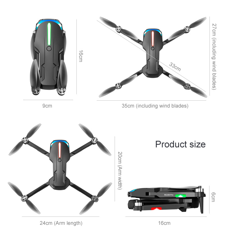 K-TWO Original RG100 Pro Drone with Camera Original Brushless motors ...