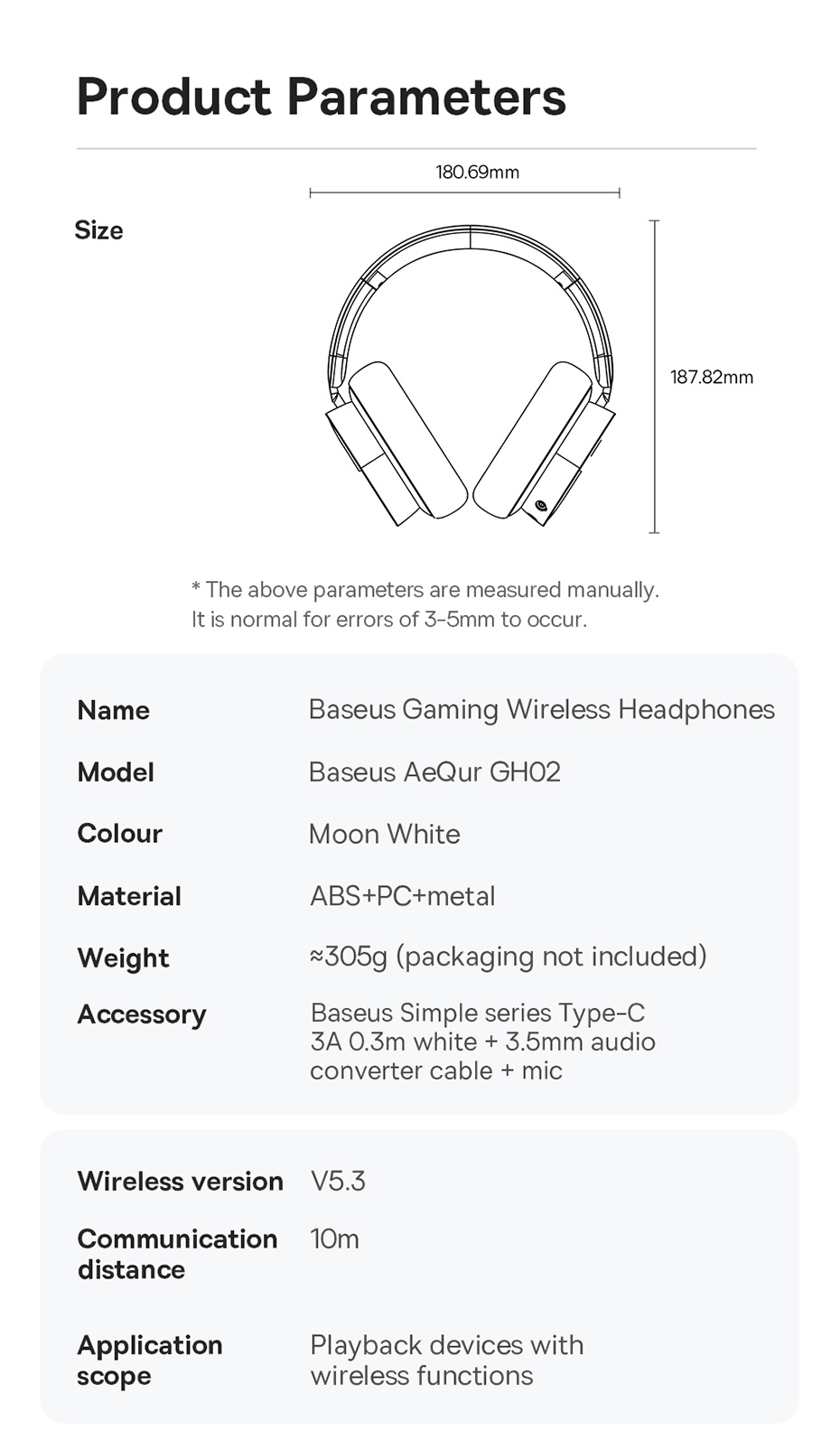 Baseus AeQur GH02 Gaming Wireless Headphones High Quality Sound 4 ...