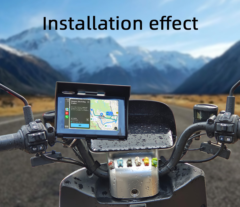 B5350 Motorcycle MP5 player 5 inches HD touch screen IP65 waterproof ...