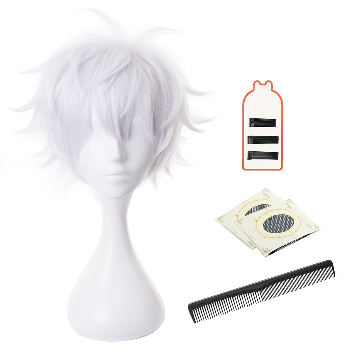 HOLOUN Jujutsu Kaisen Cosplay Satoru Gojo Wig Anime Rose Net Synthetic ...