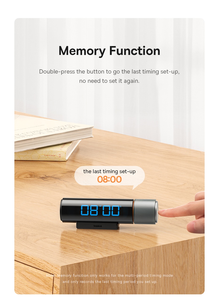 Baseus Magnetic Digital Knob Countdown Timer for Kitchen Cooking Study ...