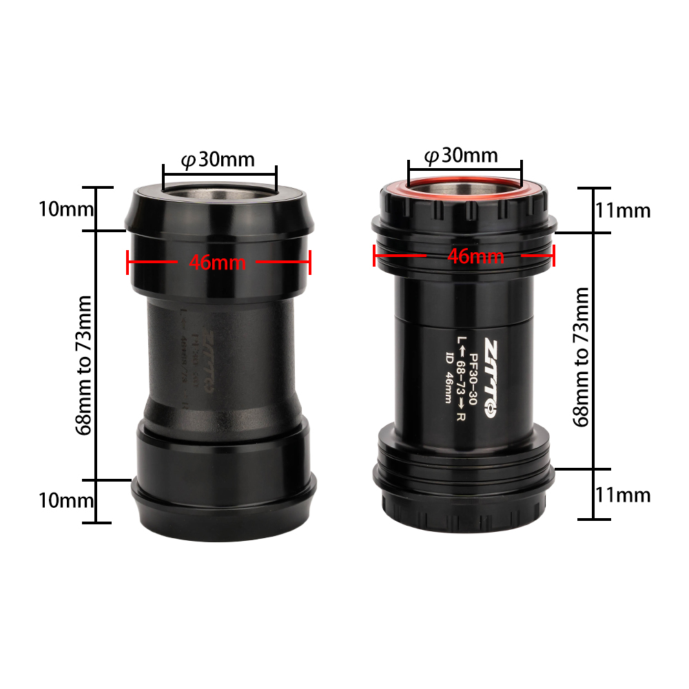 ZTTO Bottom Bracket PF30 30mm Press Fit Road Bike MTB BB Pressfit 46mm Frame with 30 Crank ...