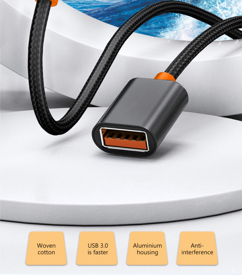 1.5M USB Extension Charging Cable Male To Female Extender Cord 6A ...