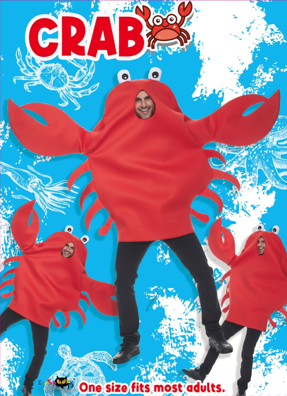 COD Adult Funny Red Crab Cosplay Costume Funky Sea Animals Halloween ...