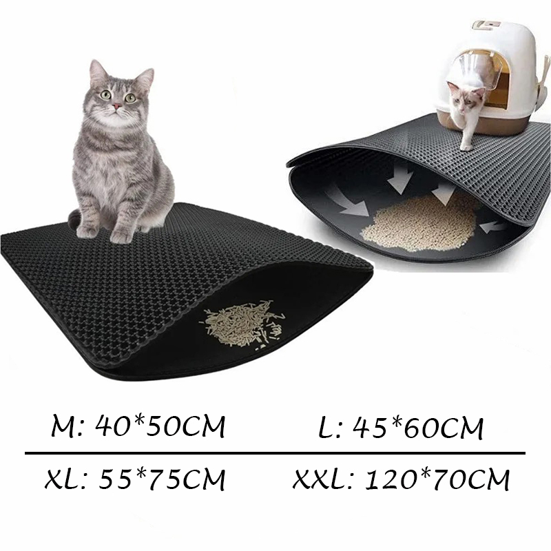 [120CM]Cat Mat Double Layer Cat Litter Mat Trapping Mat Waterproof ...