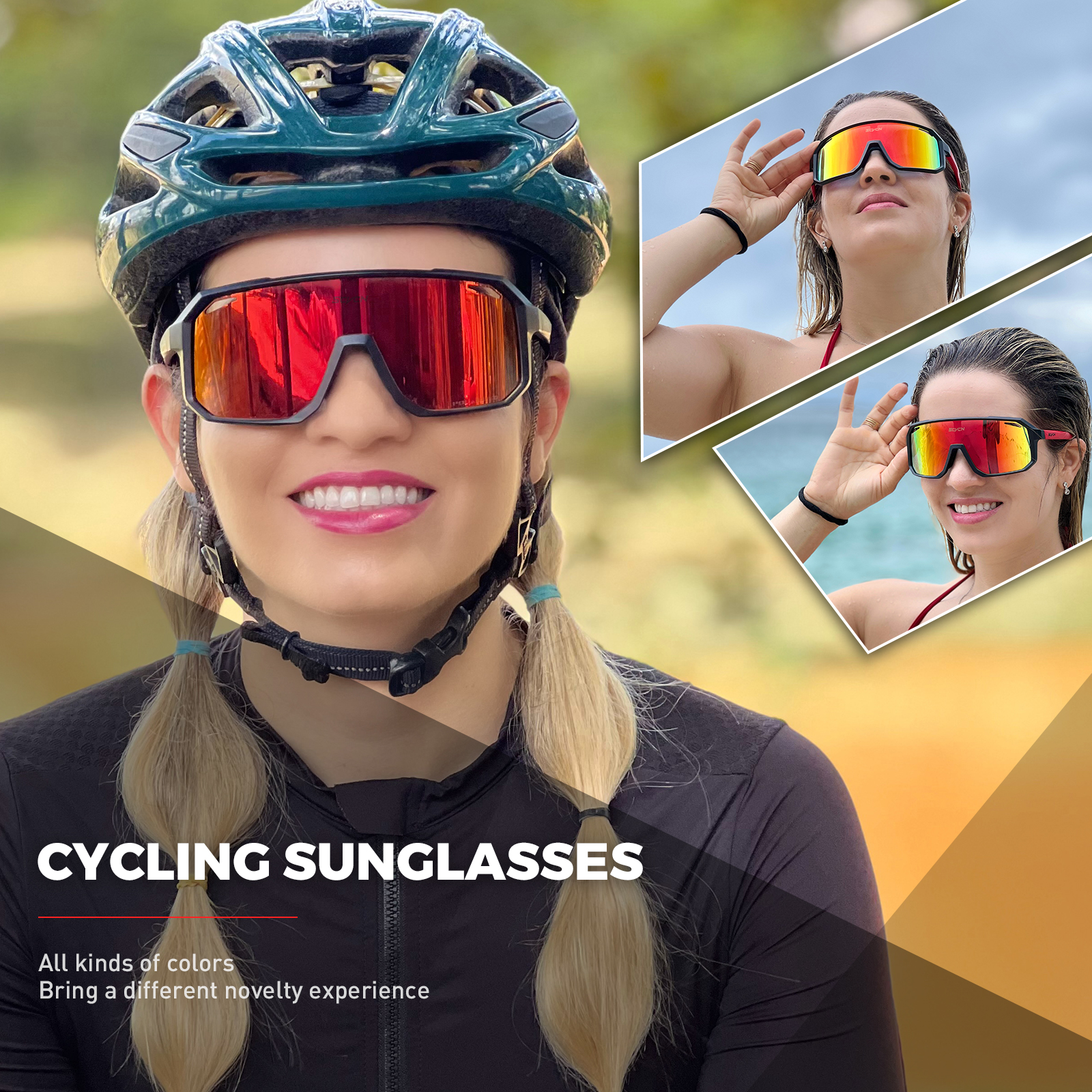 Cycling Sunglasses For Men Outdoor Sports Uv Protection | Shopee ...