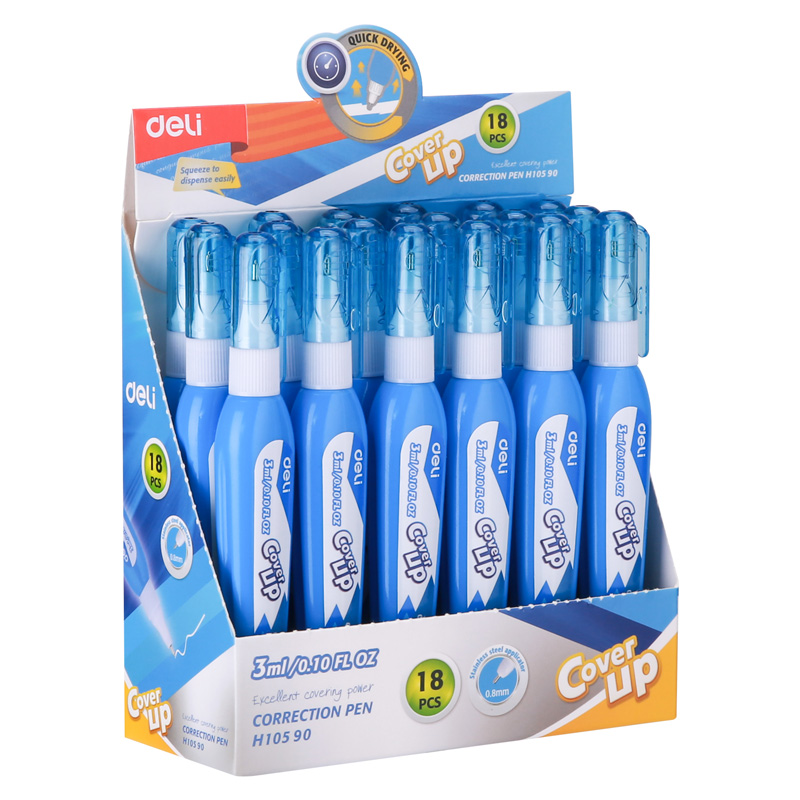 Deli 3ml Correction Fluid Pen Liquid Eraser School Supplies | Shopee ...
