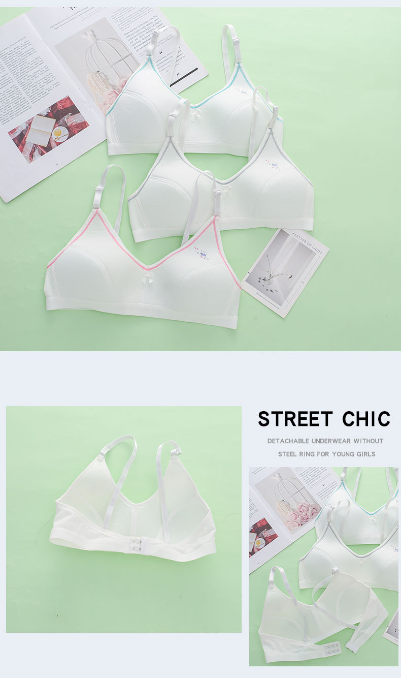 MOMO 10-17Y Kids Bra Baby Bra Teen Bra Soft Solid Color Student ...