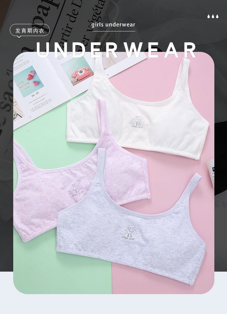 MOMO 9-16Yrs Kids Bra Baby Bra Girl Training Underwear Youth Sports Bra ...