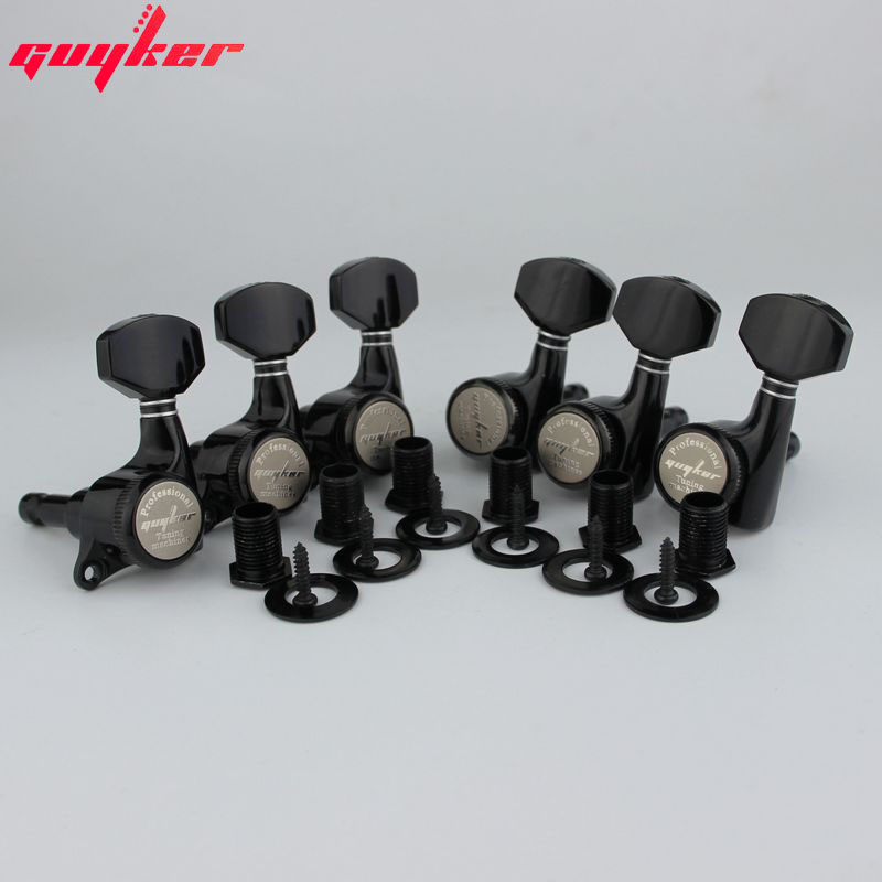 GUYKER Black Guitar Locking Tuners Electric Guitar Machine Heads Tuners ...