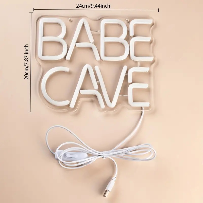 Babe Cave Neon Sign Neon Light Signs for Wall Decor USB Operated Room ...