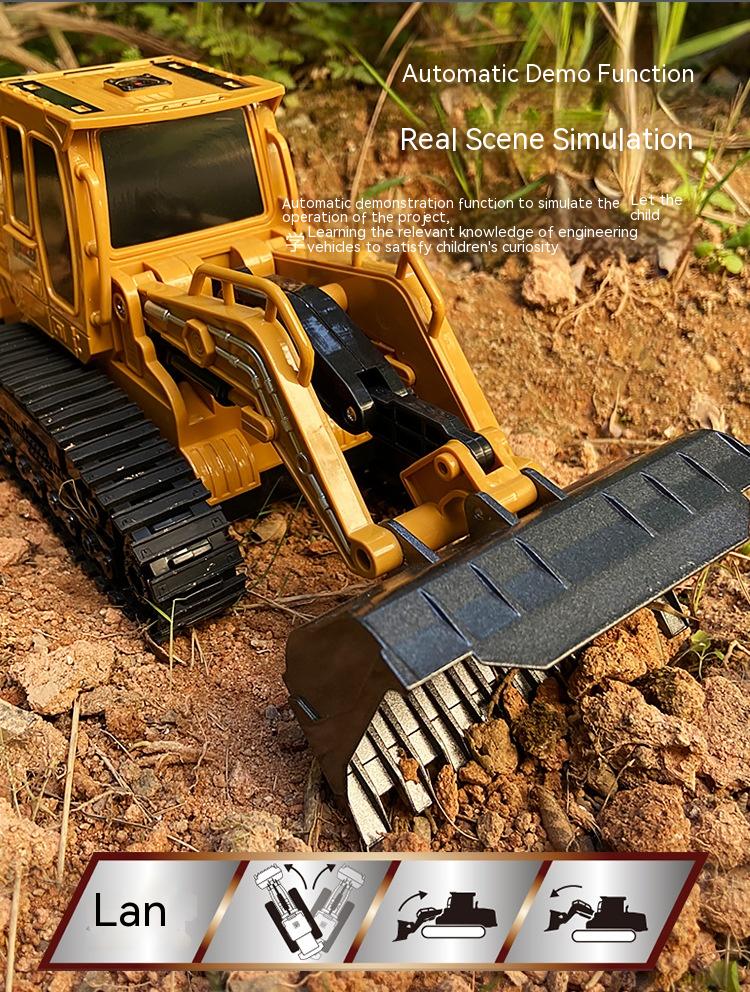 RC Alloy Bulldozer Simulation Remote Control 6 channel Construction ...
