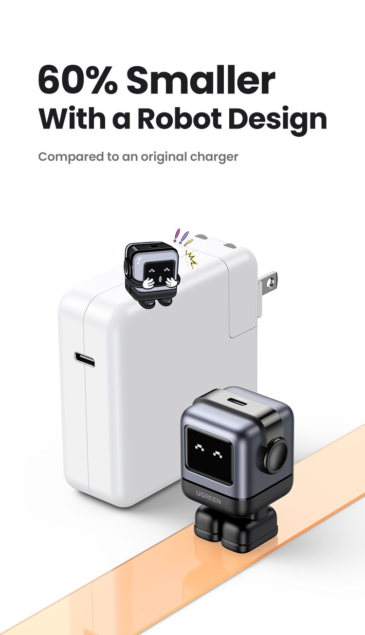 UGREEN Uno 30W GaN Charger Robot Design PD Fast Charger PPS PD3.0 for ...