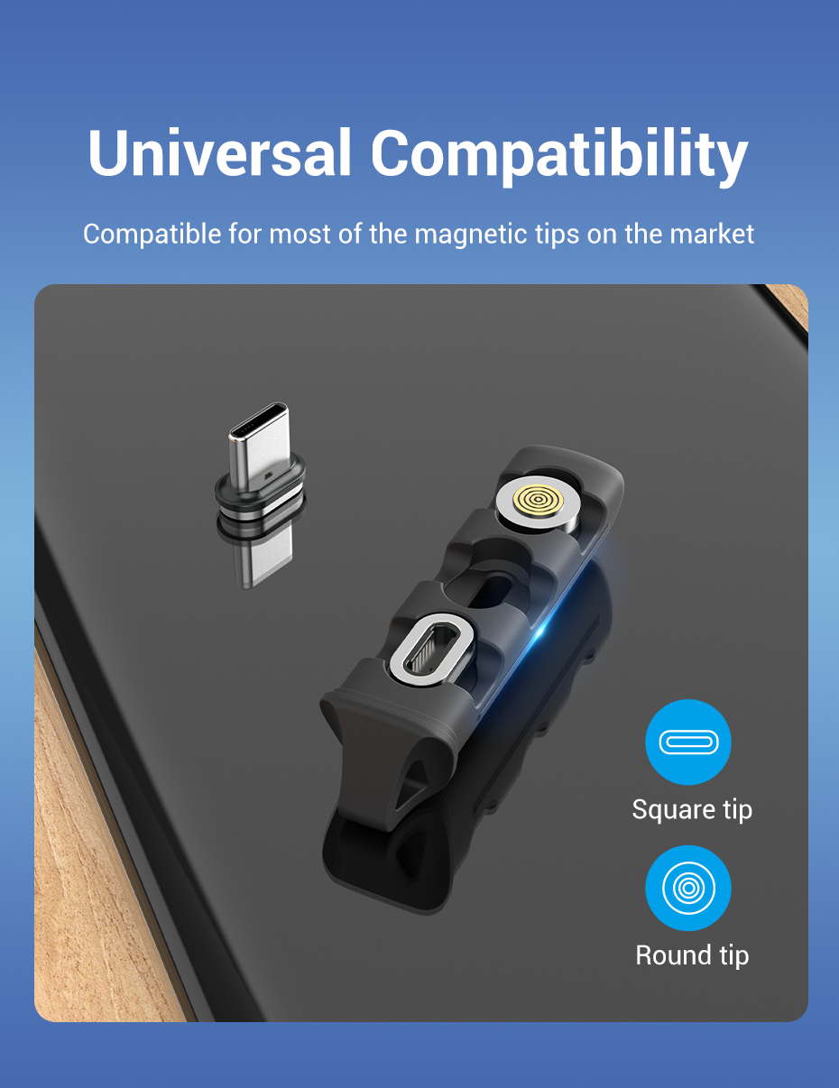 Vention Magnetic Cable Plug Case Portable Storage Box for Micro B Type ...