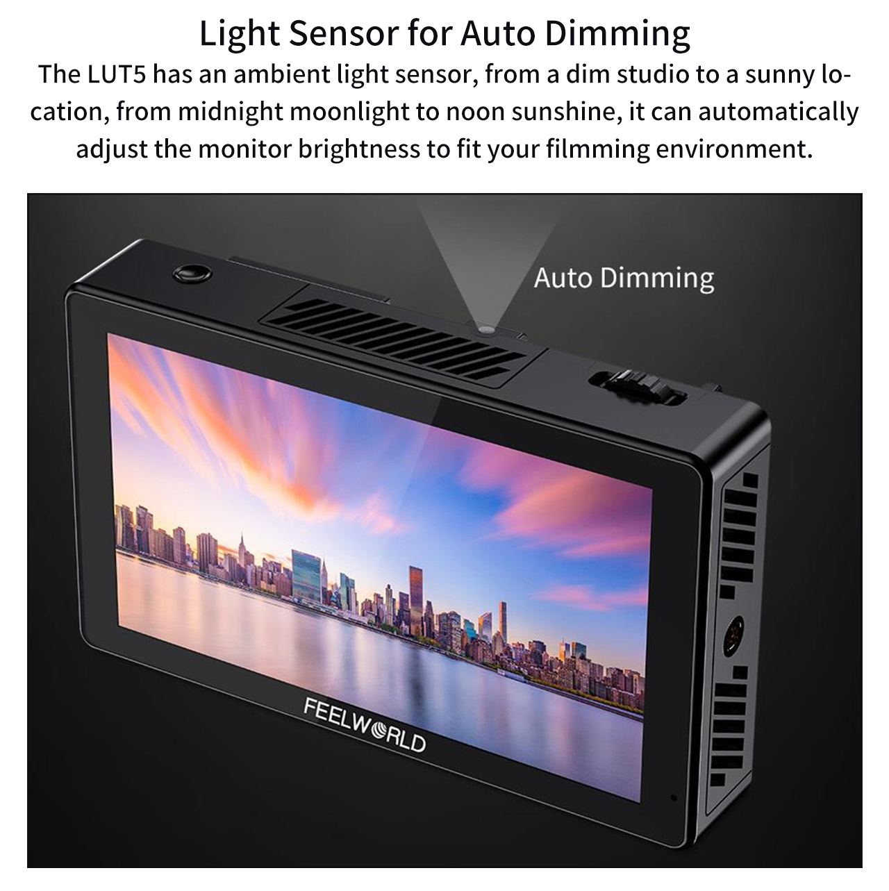 FEELWORLD LUT5 5.5 Inch On Camera Monitor Ultra High Bright 3000nit ...