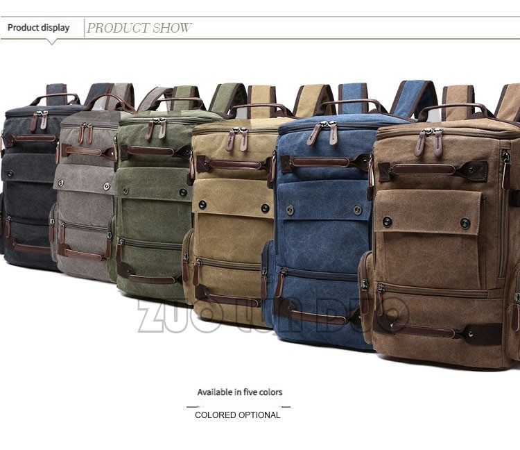 New Korean 50-65L large-capacity laptop backpack thickened canvas ...