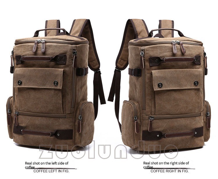 New Korean 50-65L large-capacity laptop backpack thickened canvas ...