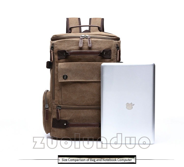 New Korean 50-65L large-capacity laptop backpack thickened canvas ...